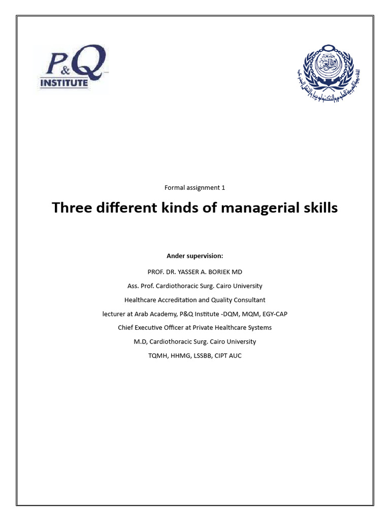 Three Key Managerial Skills Explained | PDF | Career & Growth ...