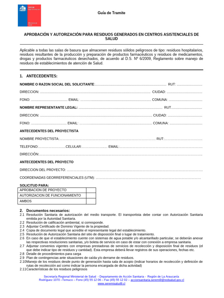 Guia de Tramite REAS. | PDF