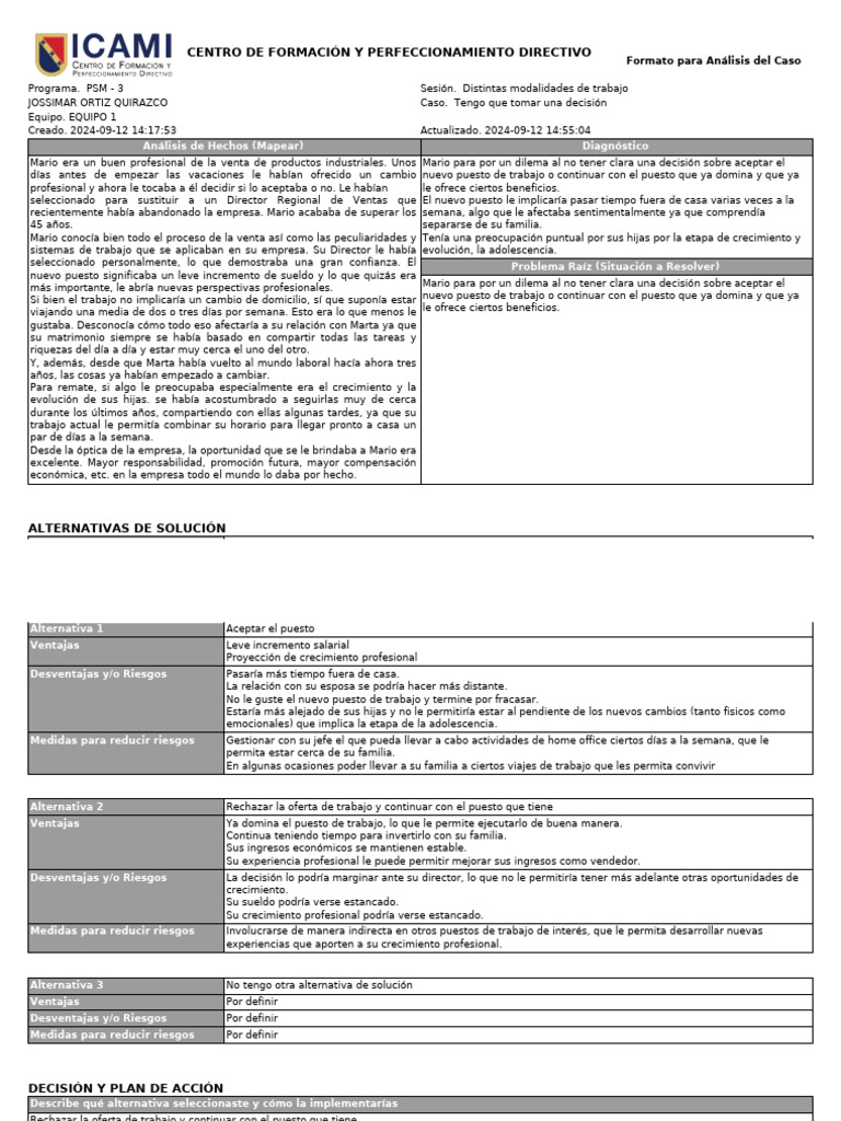 Tengo Que Tomar Una Decisin 20240912 145710 | PDF | Empleo | Business