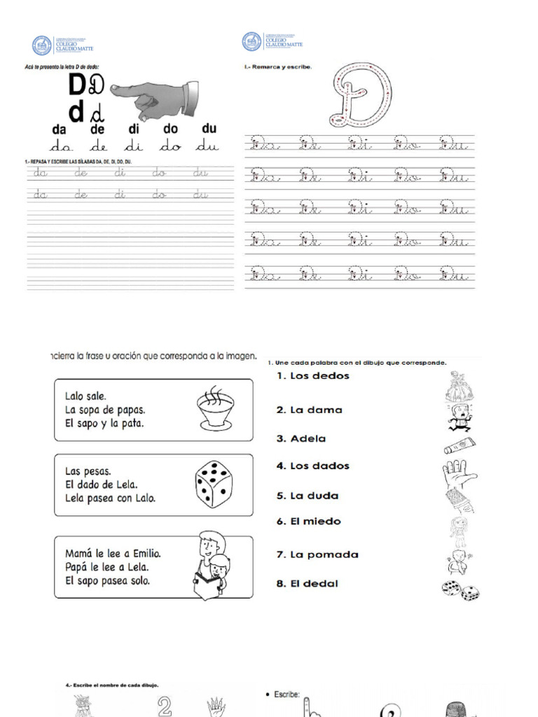 Guías Letra D | PDF