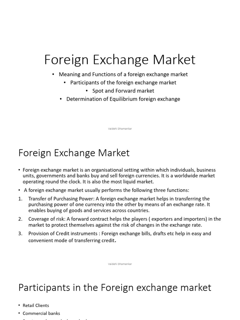 Foreign Exchange Market (Autosaved) | PDF | Exchange Rate | Business