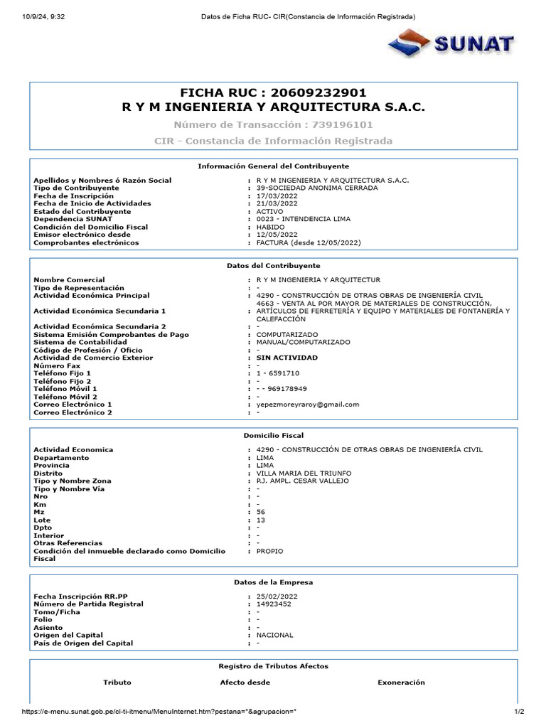 Sunat - Menú Sol | PDF