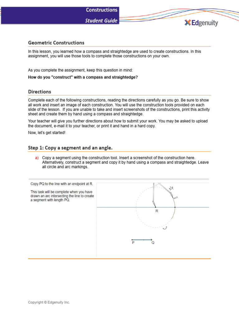 8101-01-07 Constructions - Student Guide Part 1 | PDF