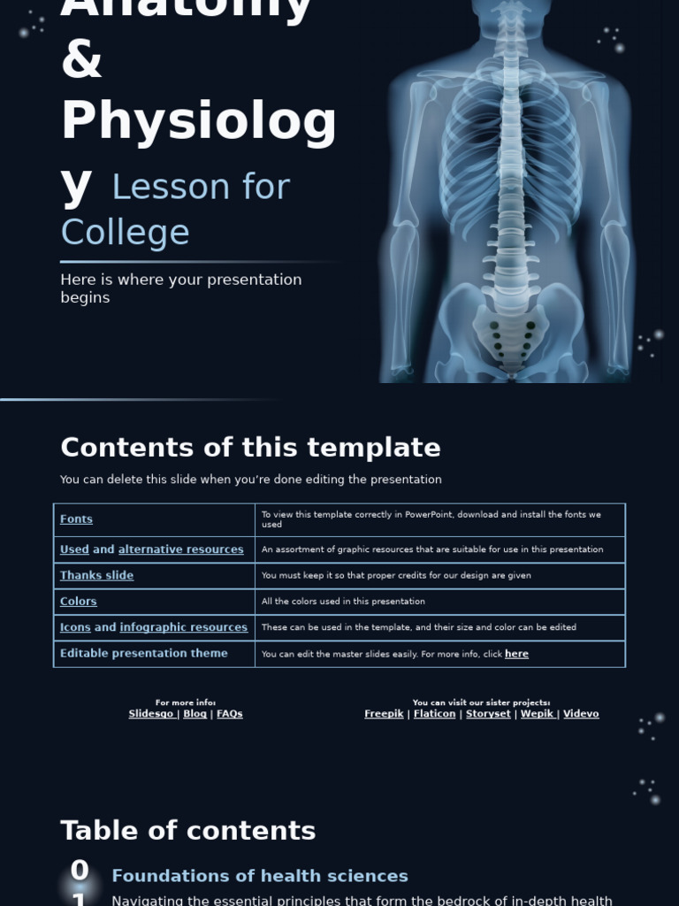 Anatomy & Physiology Lesson For College by Slidesgo | PDF Anatomy & Physiology Lesson For College by Slidesgo | PDF