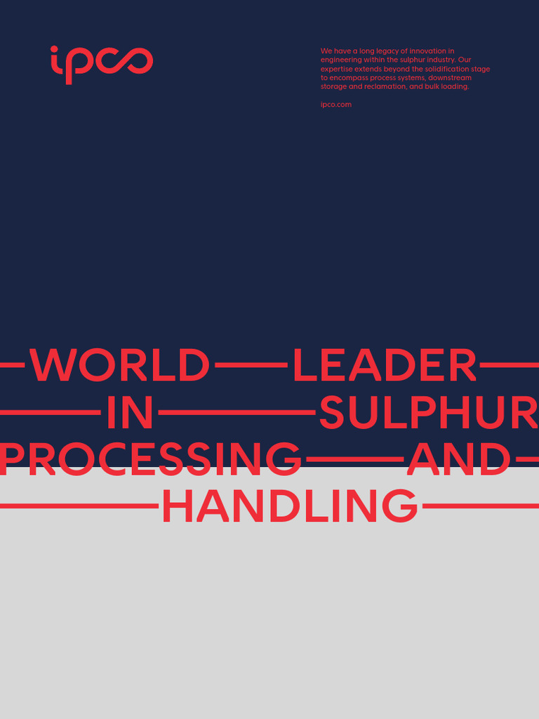 IPCO IP Sulphur Processing and Handling 05 2022 v1.0 LO-RESjhvhv | PDF