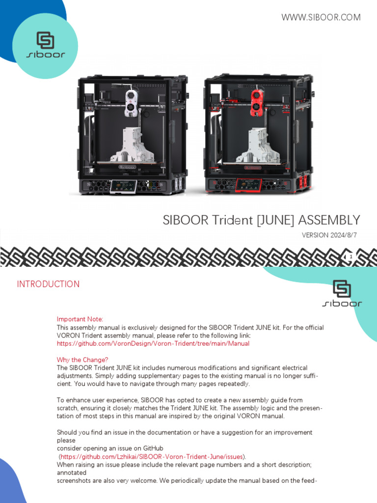 0807 Assembly Manual SIBOOR Trident JUNE | PDF