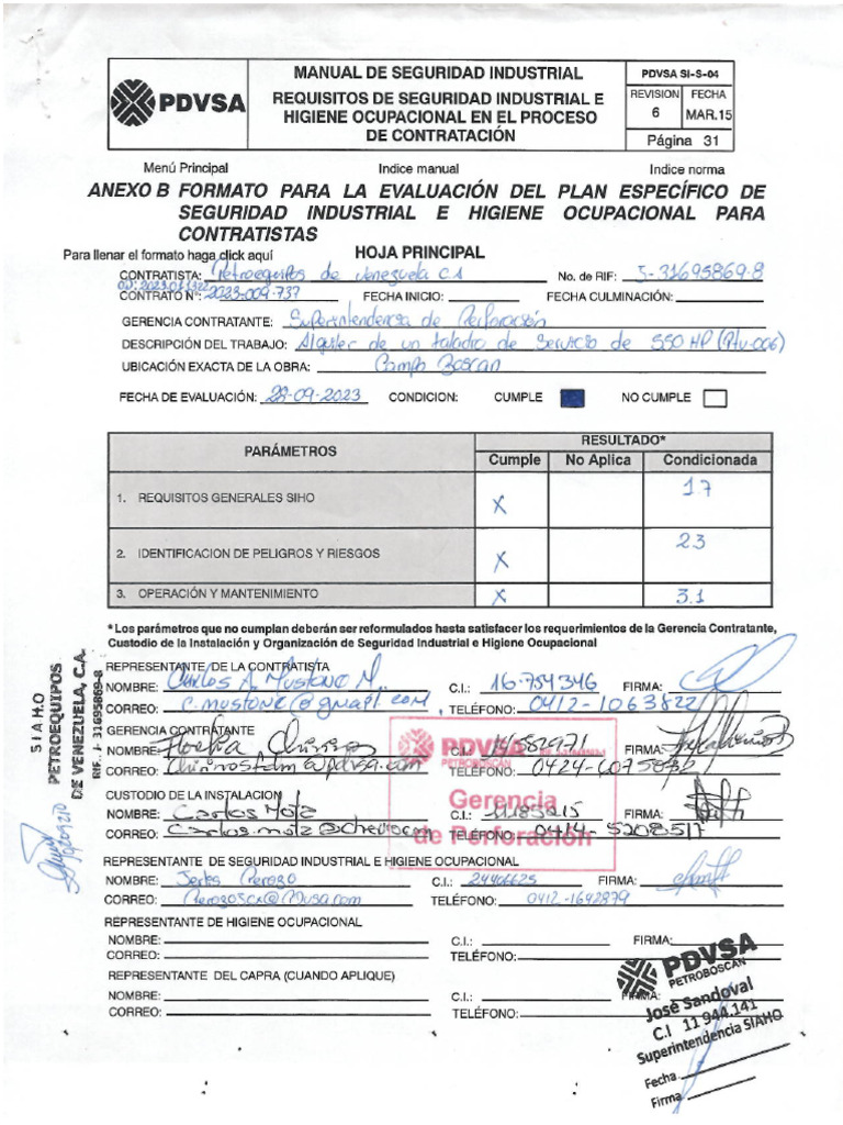 Anexo B PTV 006 | PDF