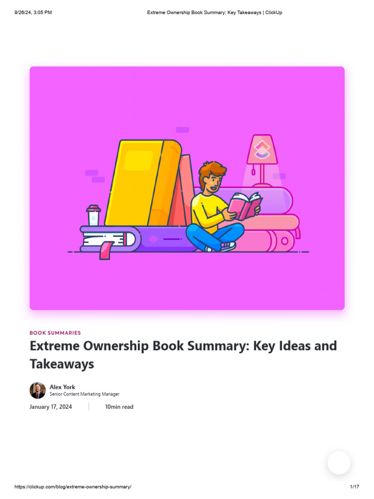 Extreme Ownership Book Summary & Key Takeaways | PDF | Disciplines ...