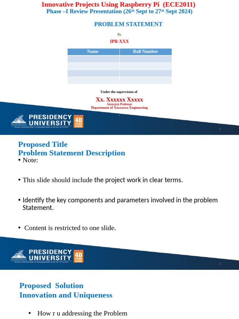IPR PPT Template Phase1 | PDF