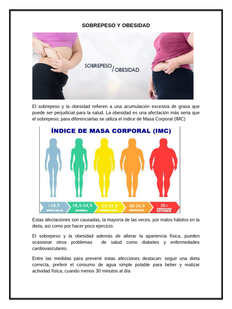 Sobrepeso y Obesidad | PDF