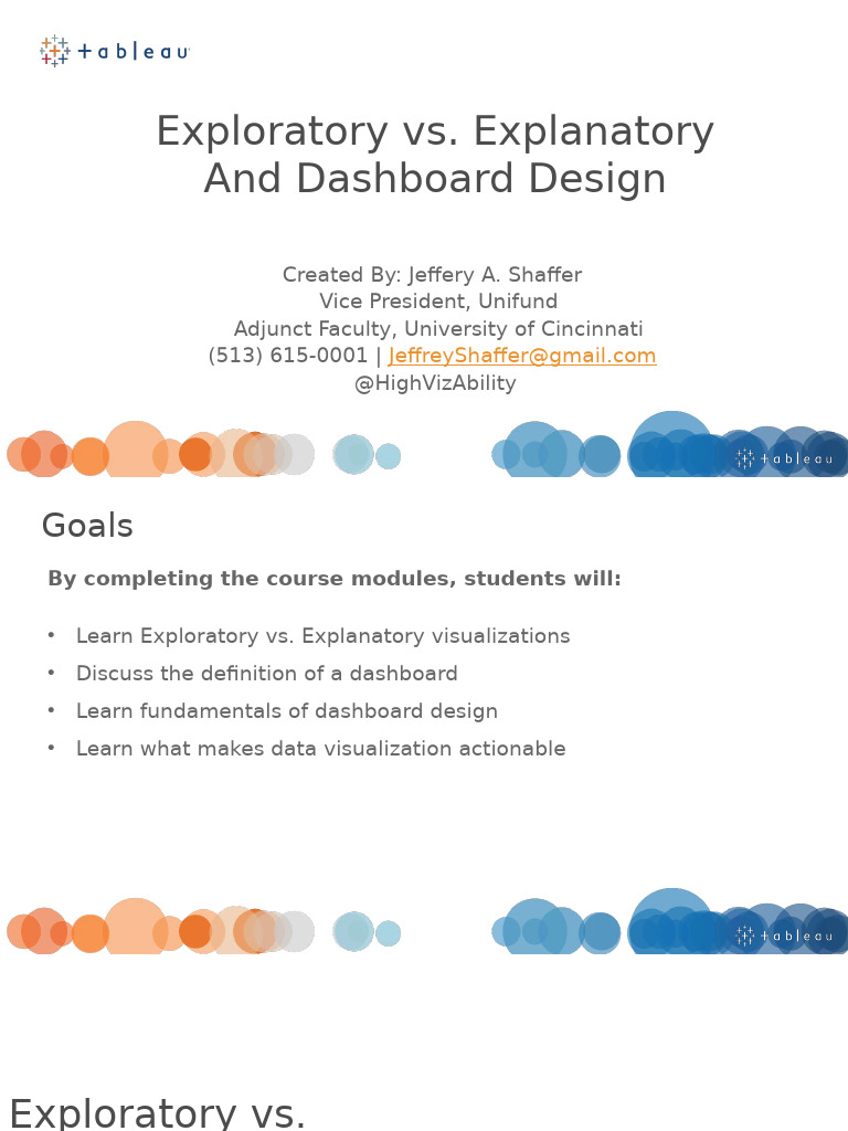 4.2 Presentation - Class Exploratory Vs Explanatory and Dashboard ...
