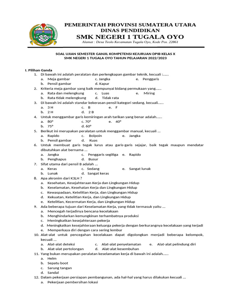 Soal Us Genap Dpib Kelas X | PDF