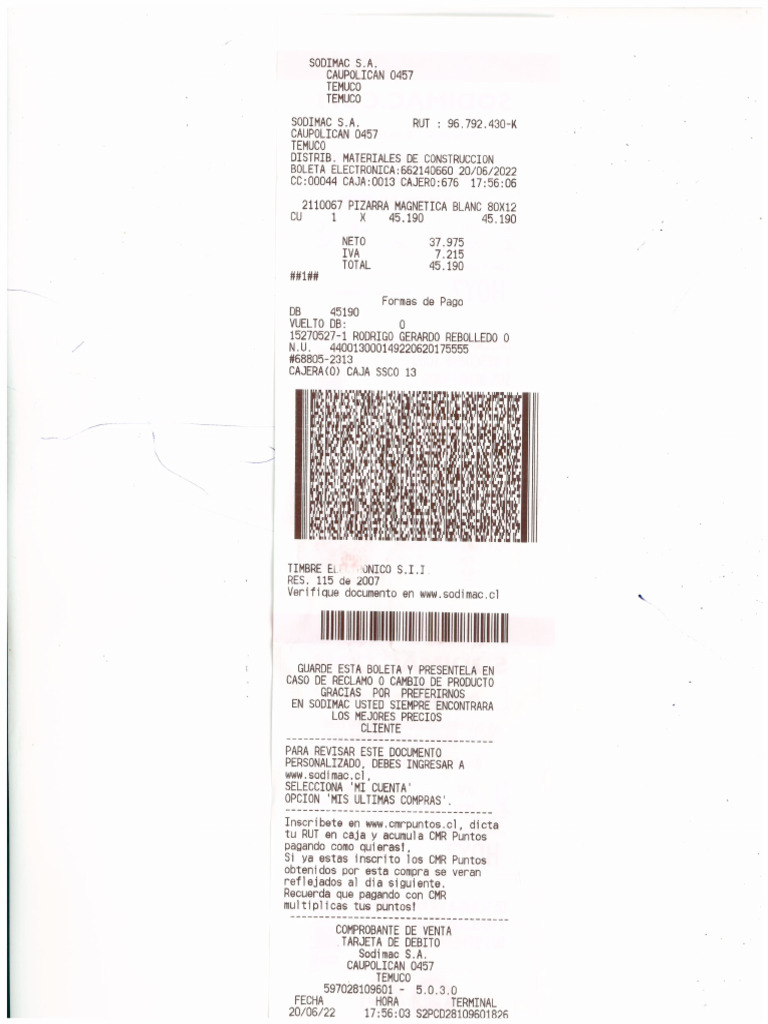 Boleta de Compra | PDF