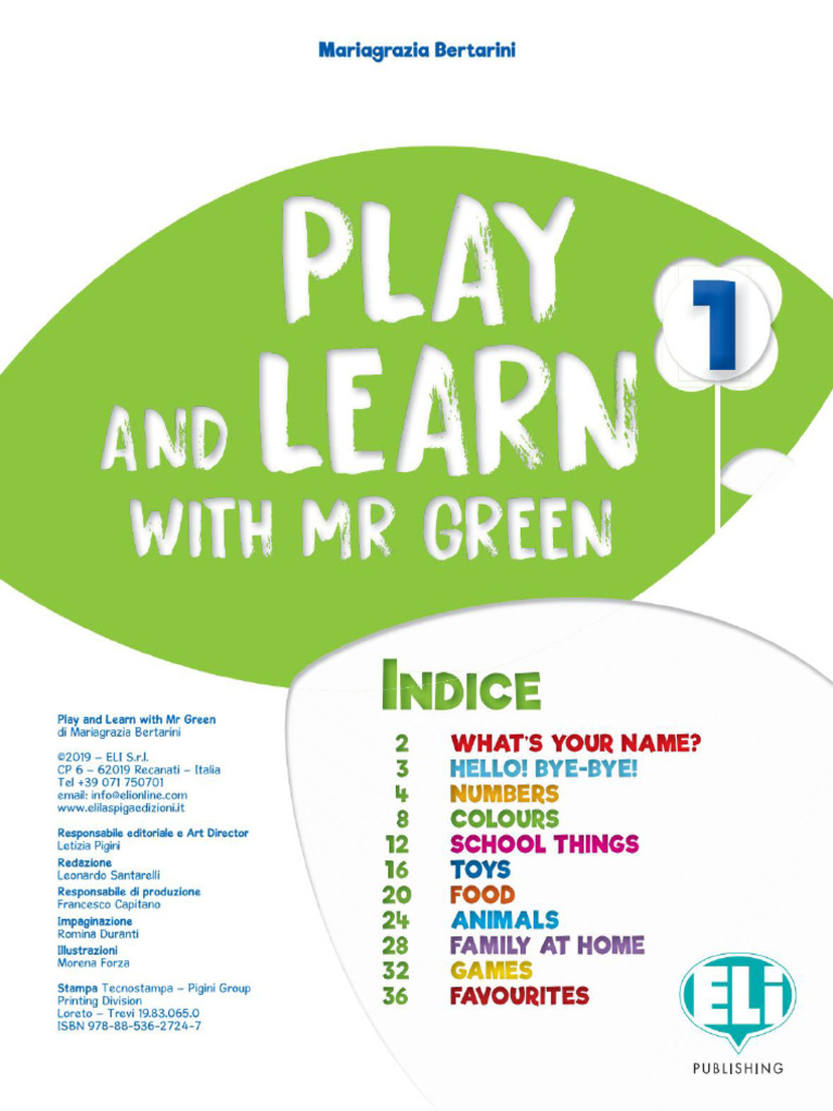 Play and Learn With MR Green 1 | PDF