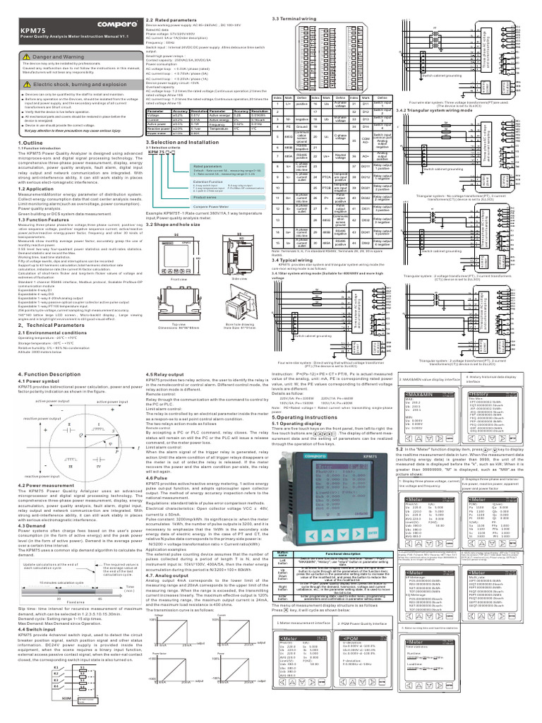 KPM75 User Manual V1.1 | PDF | Power Supply | Alternating Current