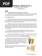 SHS STEM Bio1 Q1 Week 3 Module 5 - Cell Modification | PDF | Small ...