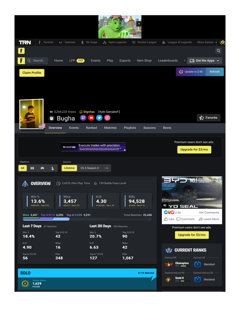 DIG Hthtfjbugha's Fortnite Stats - Fortnite Tracker | PDF