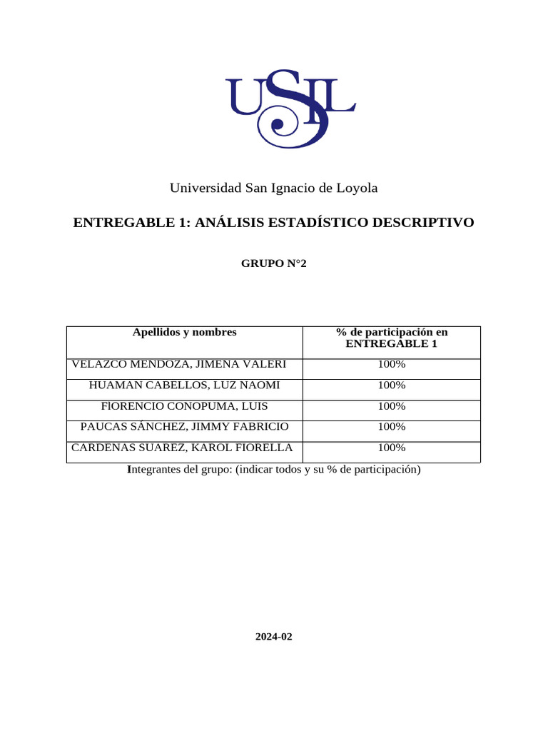 Entregable 1 2024_2 | PDF