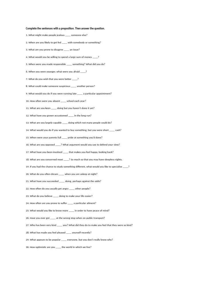 00 Questions With Prepositions | PDF