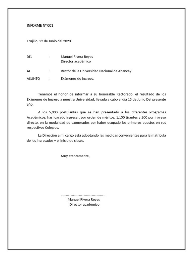 Modelo de Informe | PDF