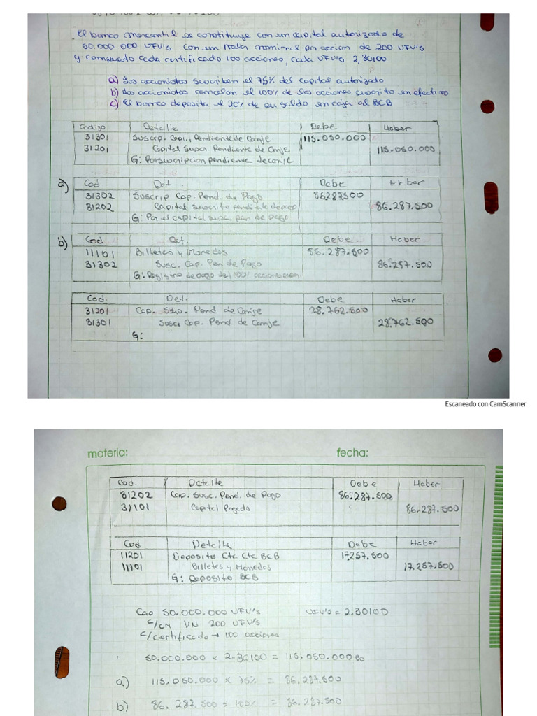Ejercicio Conta Bancaria | PDF