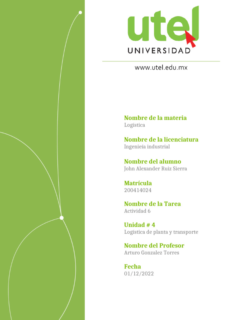 Tarea S - 6 Logística | PDF