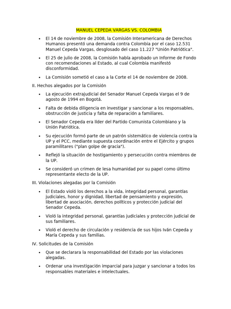 MANUEL CEPEDA VARGAS VS Colombia 2 | PDF