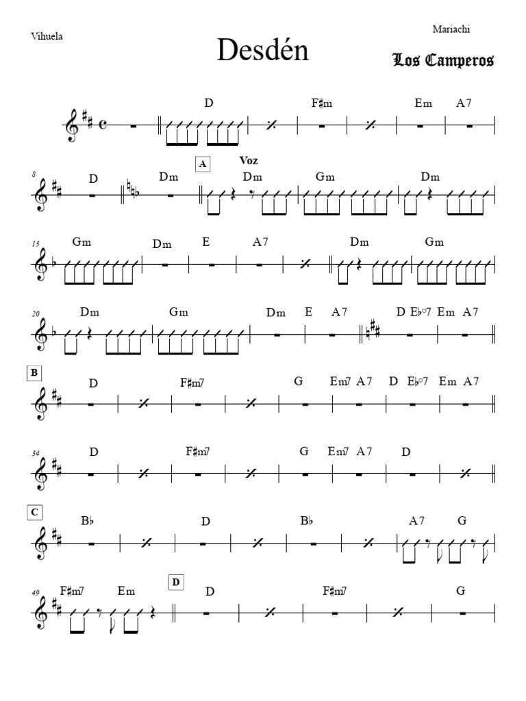 Desdén - D - Vihuela | PDF