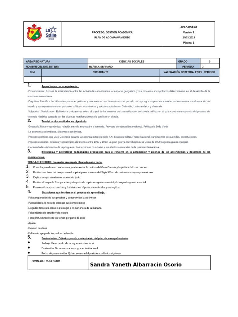 Noveno Ciencias Sociales | PDF