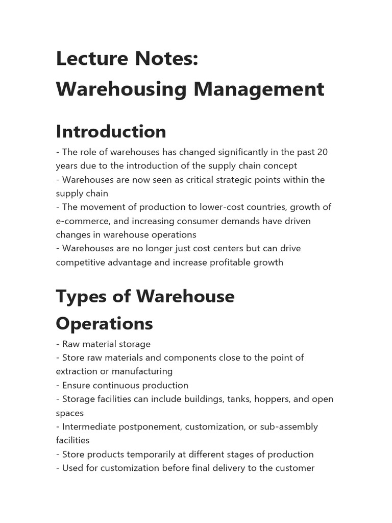 Warehousing Management Definitions | PDF | Warehouse | Business Process
