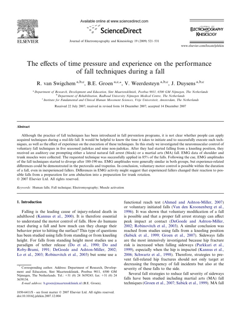 The Effects of Time Pressure and Experience On The Performance of Fall ...
