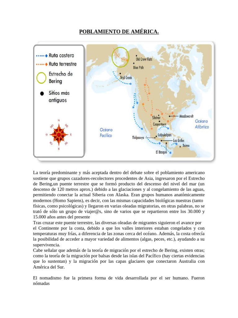 Poblamiento de América | PDF