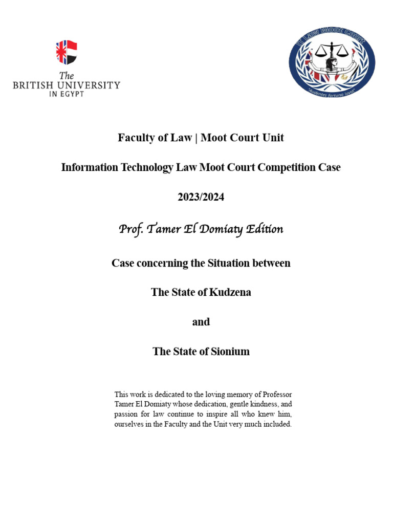 2024 IT Law Moot Court Competition Case | PDF