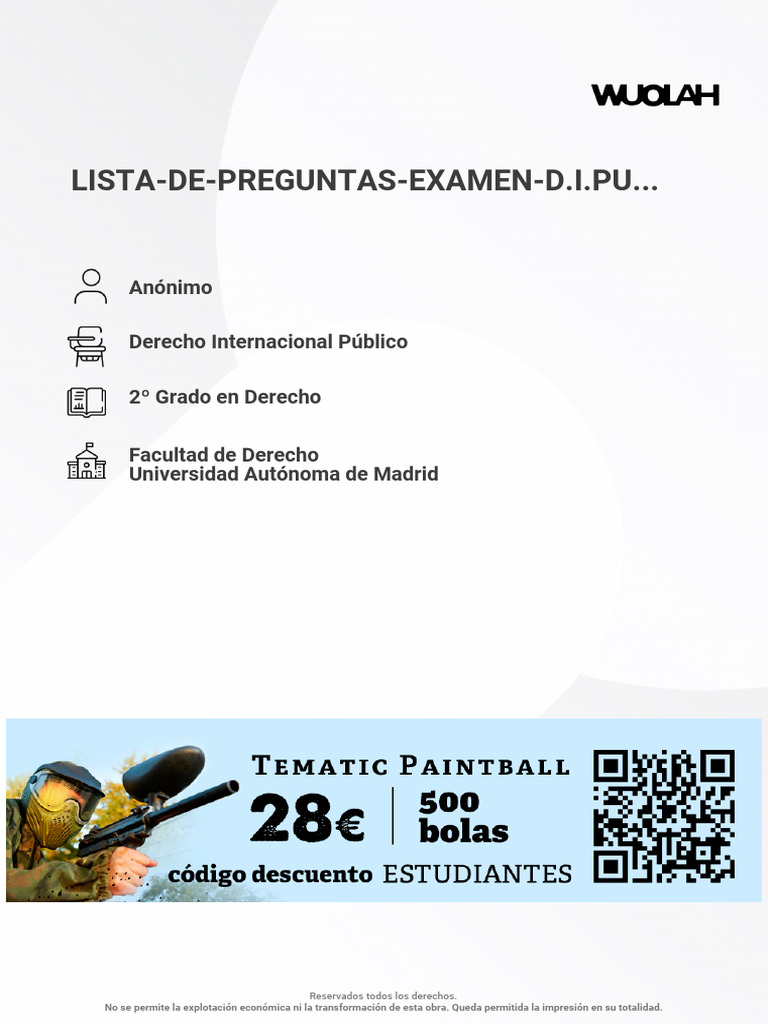 Wuolah Free LISTA DE PREGUNTAS EXAMEN D.I.PU | PDF