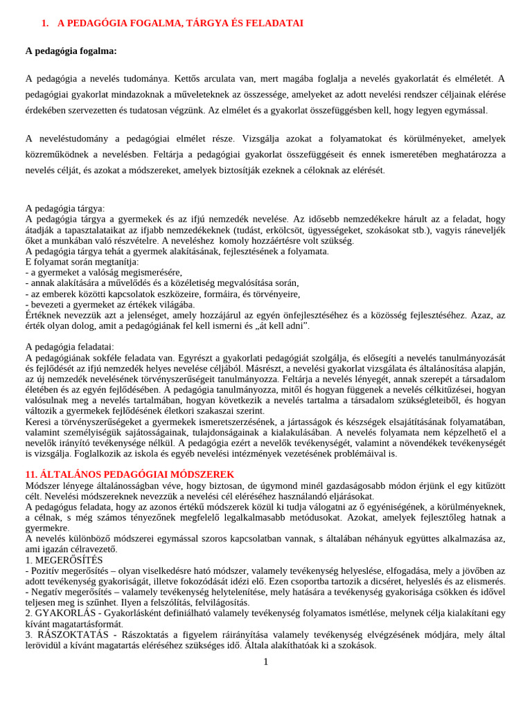 Neveleselmelet Roviden | PDF