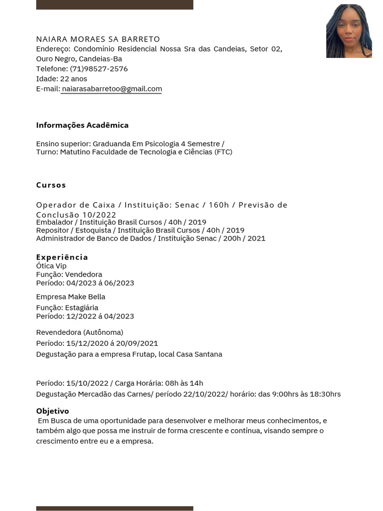 Currículo Atualizado 2024 | PDF