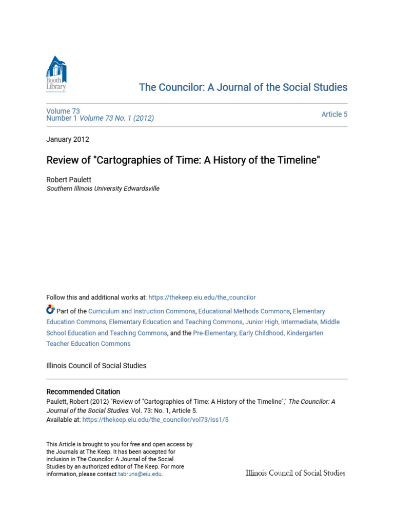 Review of Cartographies of Time - A History of The Timeline | PDF