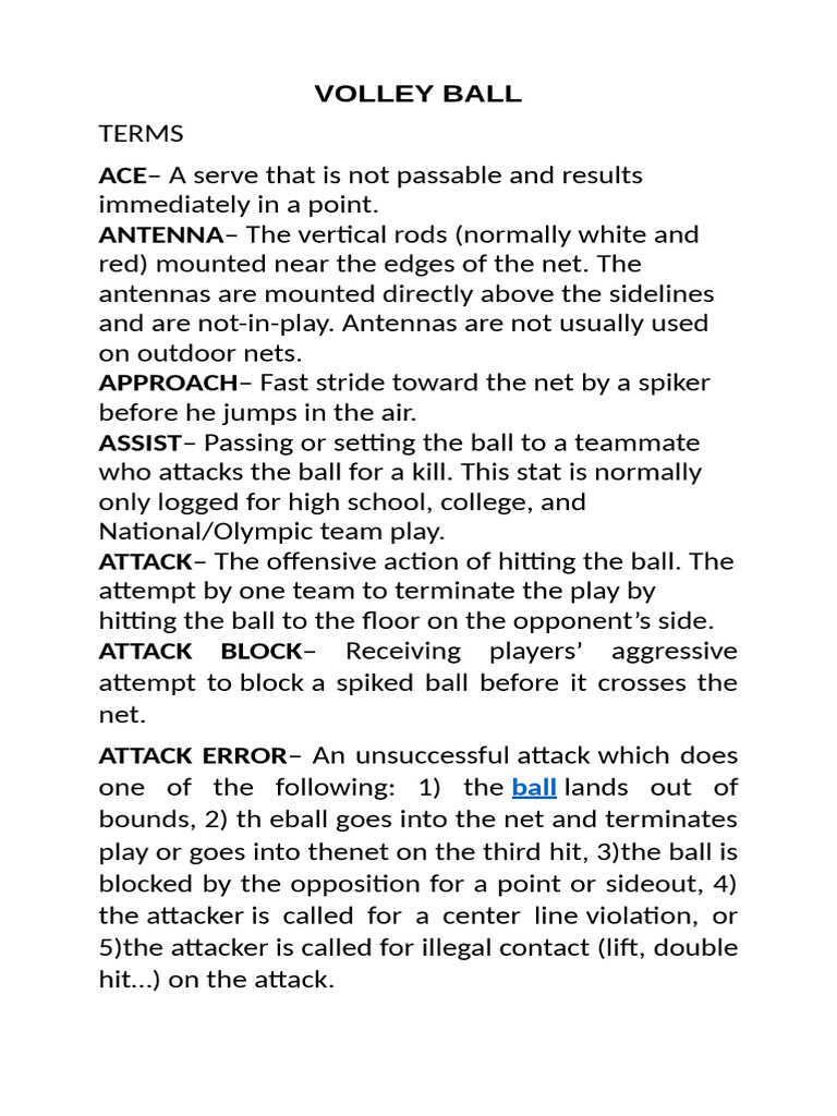 VOLLEY BALL | PDF