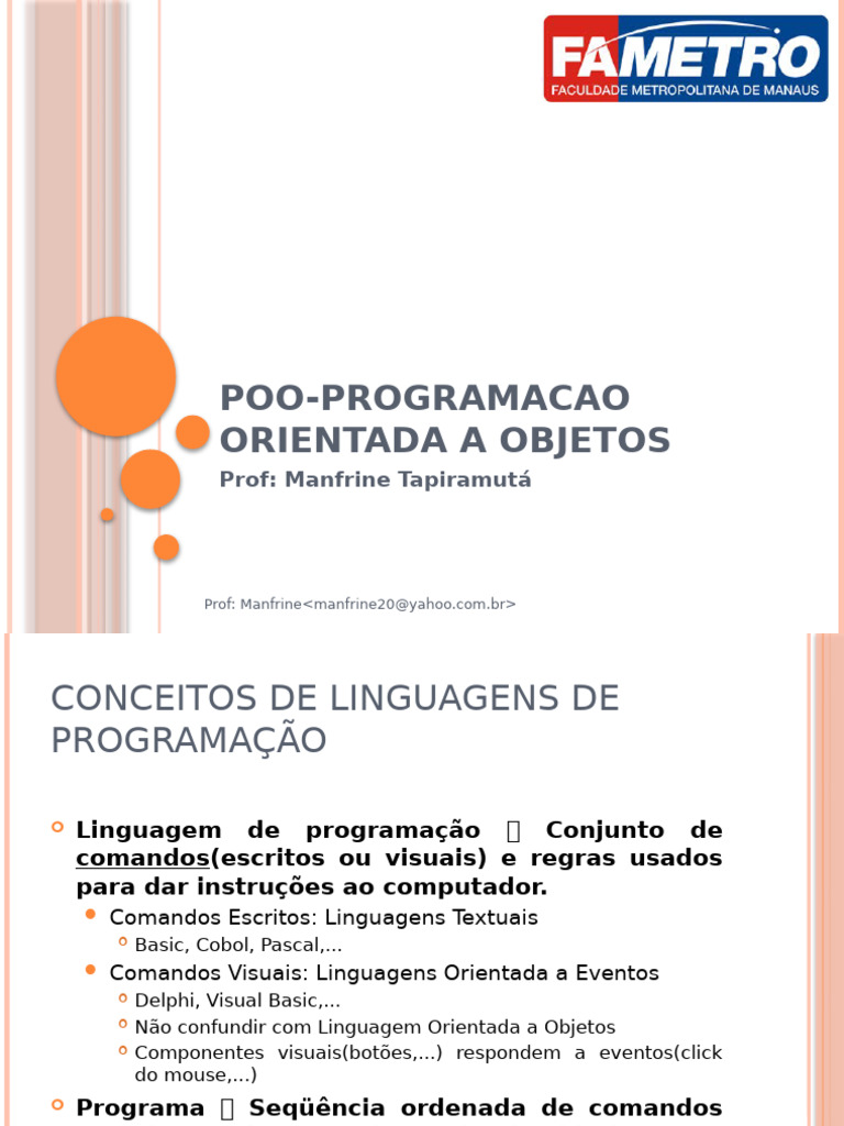 AULA1_POO | PDF