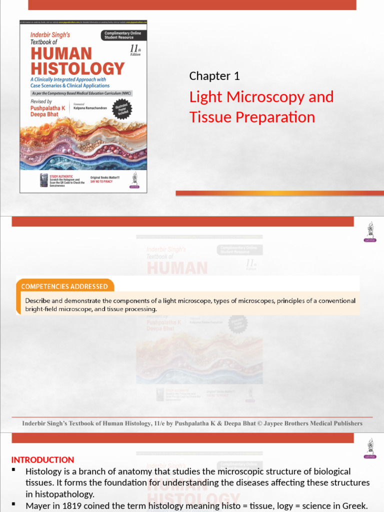 IB Singh (Histology) CHAPTER 1 | PDF