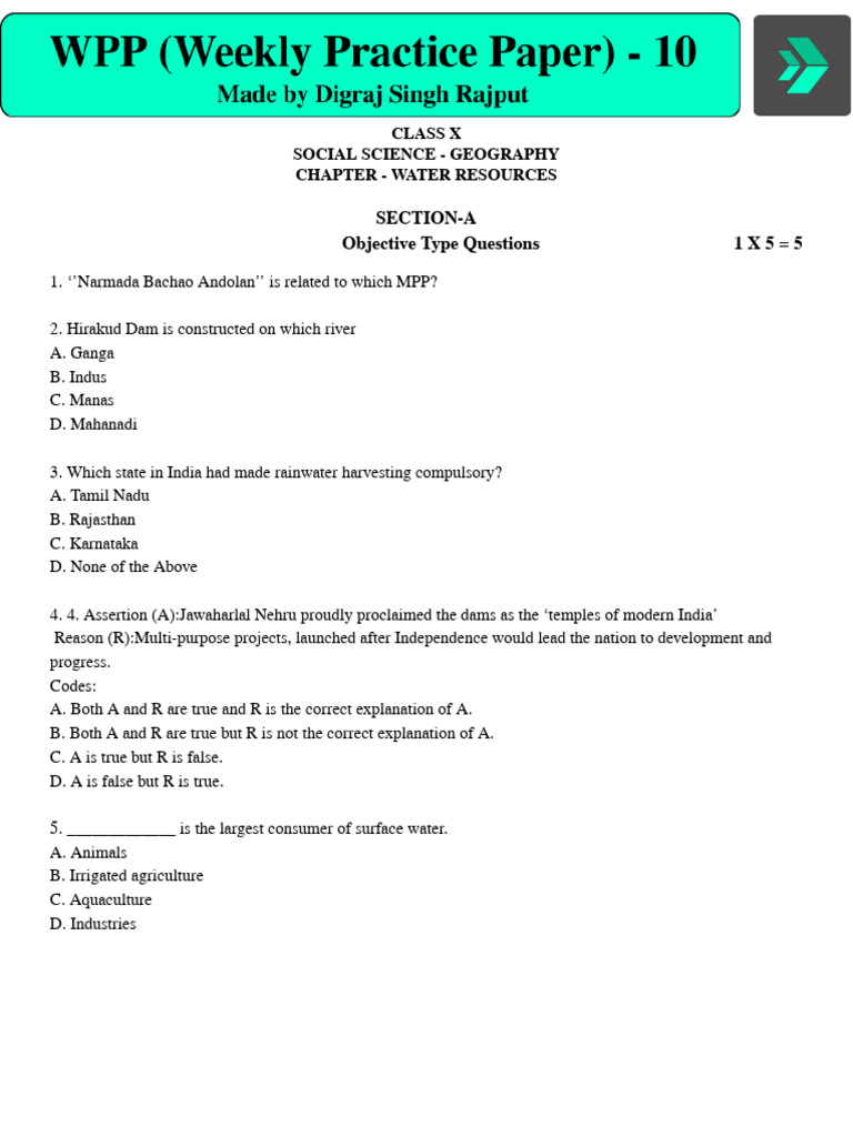 WPP _10 Water Resources | PDF