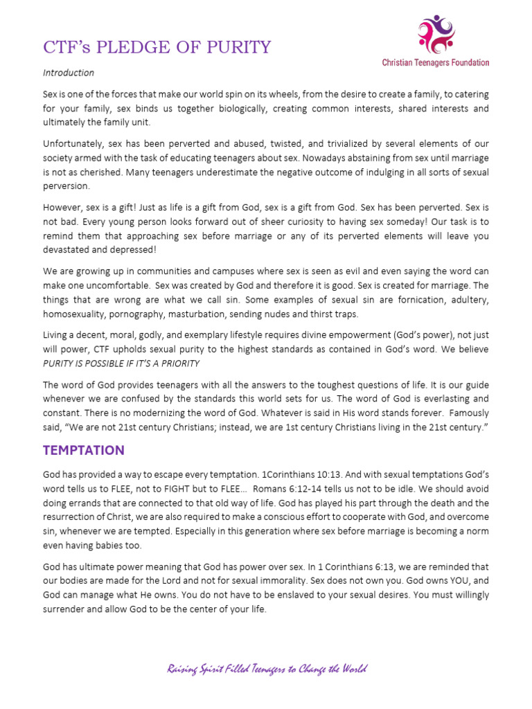 CTF Pledge of Purity | PDF