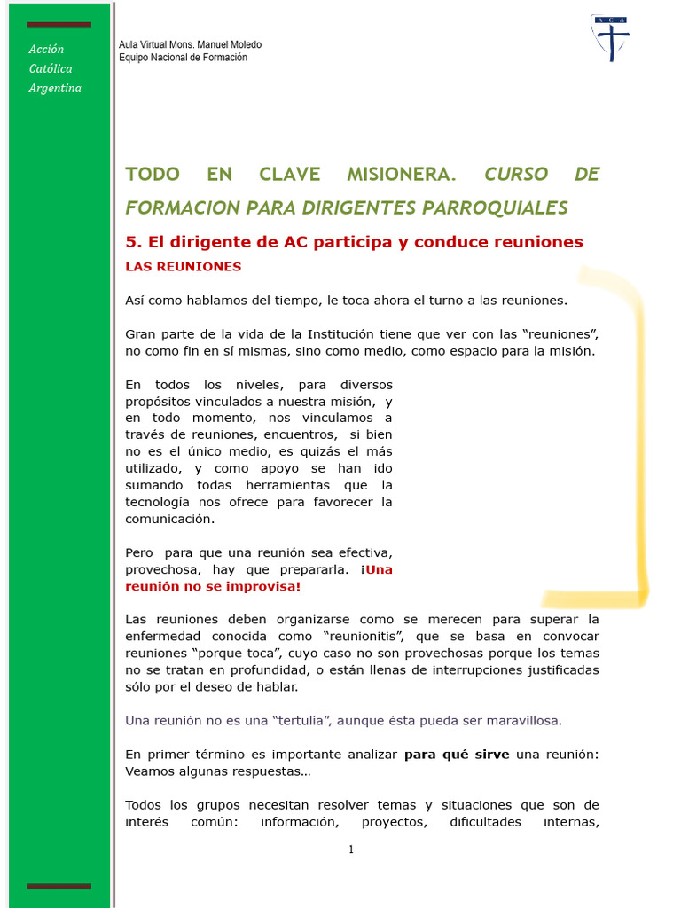 DP 05. Tema 5. Reuniones y Roles-1 | PDF