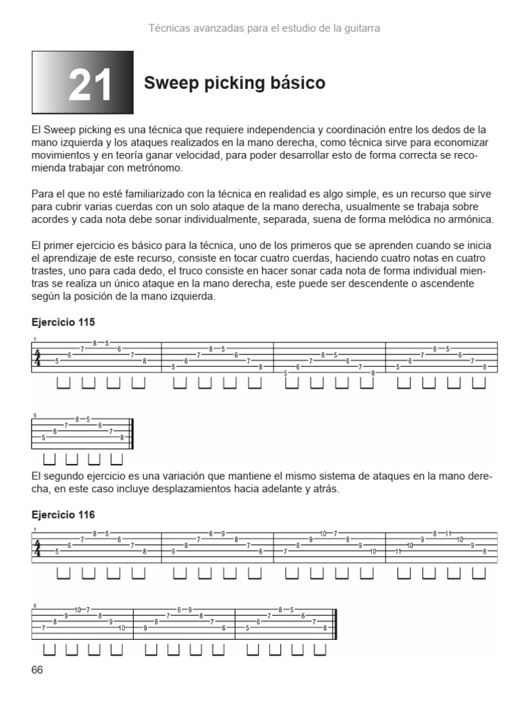 Tecnicas-avanzadas sweep picking | PDF
