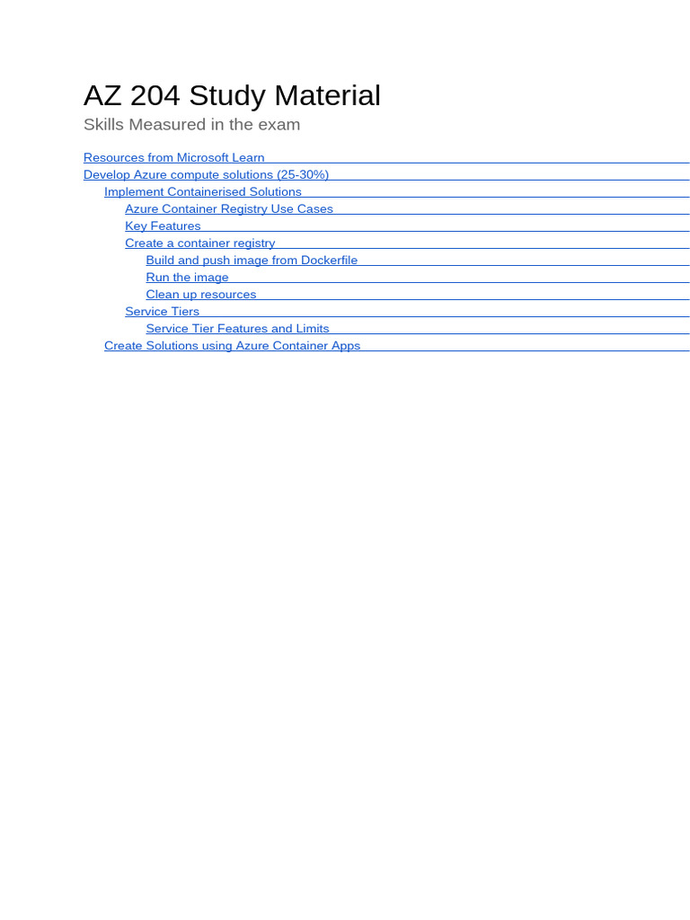 AZ 204 Notes Microsoft Learn | PDF