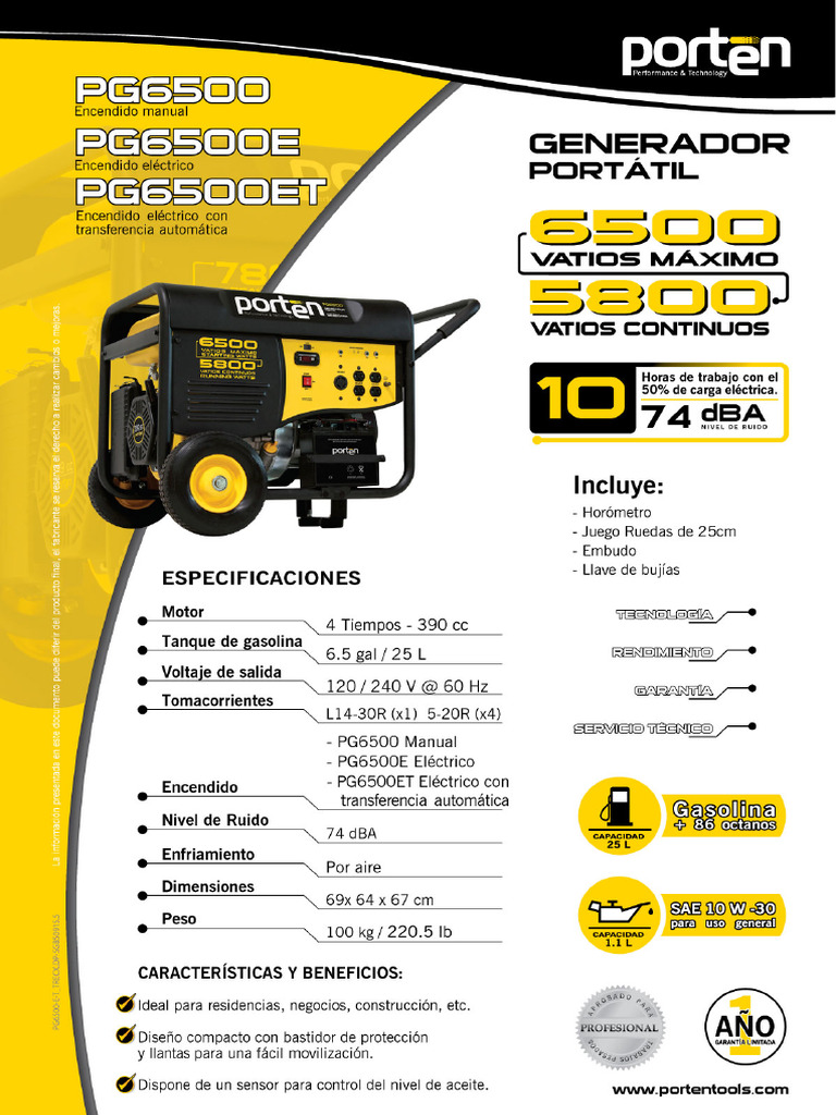 Ficha Tecnica Generador Pdf