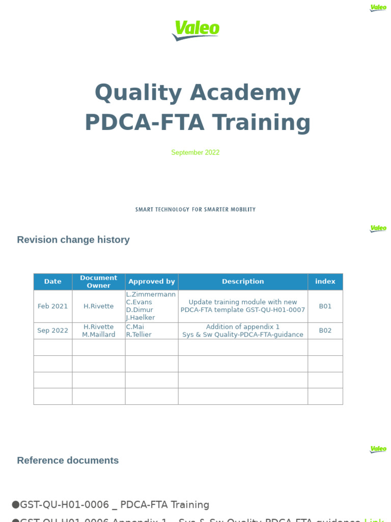 GST Qu h01 0006 b02 Pdca Fta Training | PDF