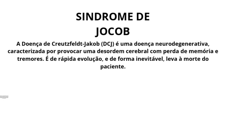 Resumo Síndrome Jacob! | PDF
