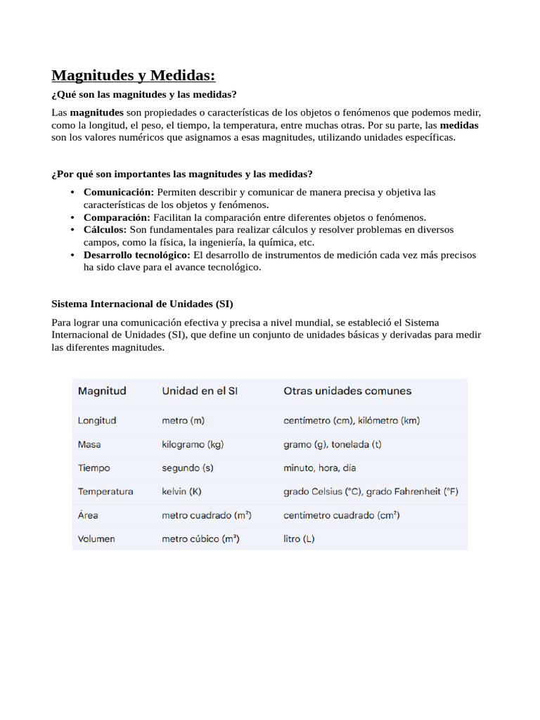 Magnitudes y Unid | PDF