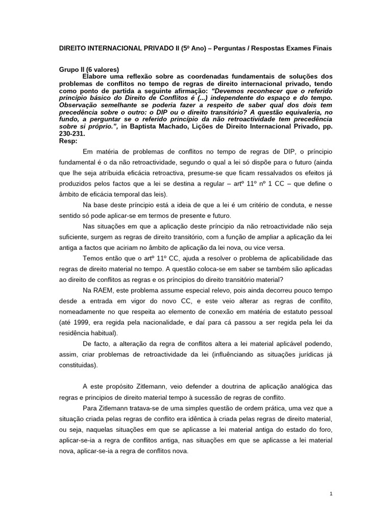 DIP II Perguntas Respostas Exames | PDF